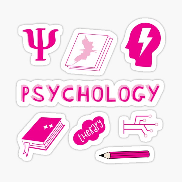 "Hot Pink Psychology Subject Pack" Sticker by The-Goods | Redbubble