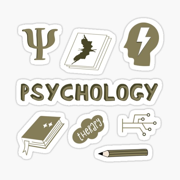 "Olive Green Psychology Subject Pack" Sticker by The-Goods | Redbubble