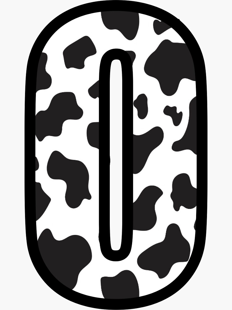 "Cow Print Letter O" Sticker for Sale by chloedecamargo | Redbubble
