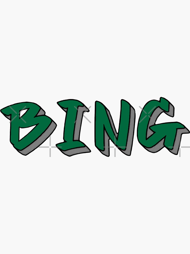 "BING STICKER " Sticker for Sale by ava-olivia | Redbubble