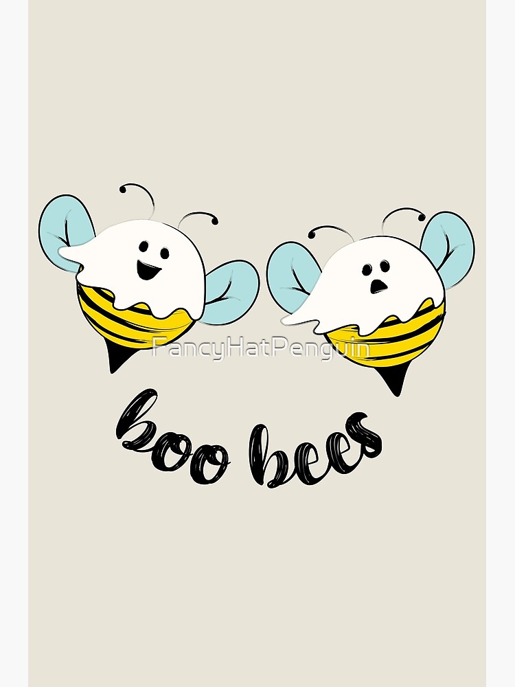 "Boo Bees Boobies" Poster by FancyHatPenguin | Redbubble
