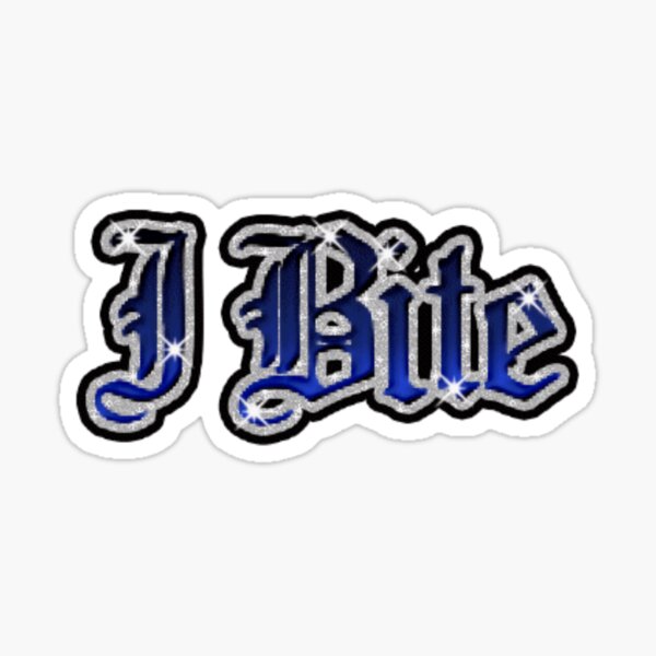 "i bite" Sticker for Sale by skramzgirl | Redbubble