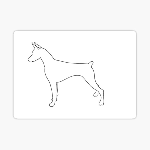 "Doberman Outline!" Sticker for Sale by AMDdogs | Redbubble