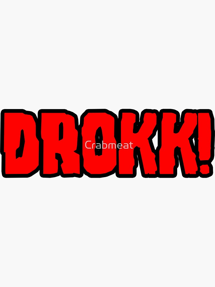 "Drokk! Judge Dredd (red)" Sticker for Sale by Crabmeat | Redbubble