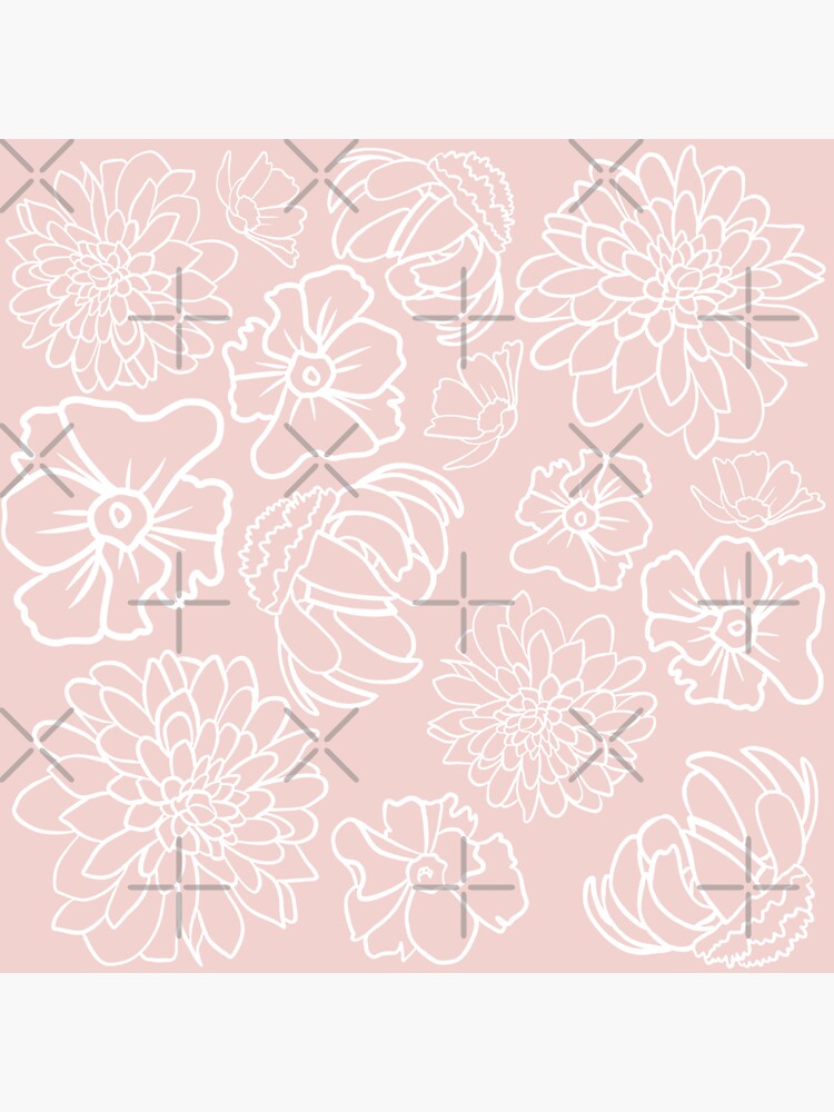 "Dusty Rose Floral Print Pattern" Sticker for Sale by AryehStudio ...