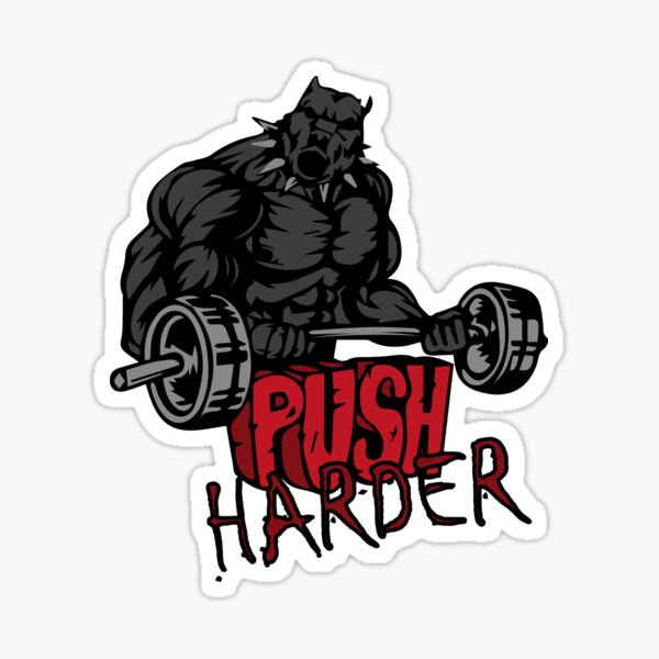 "PUSH HARDER DESIGN" Sticker for Sale by Gurinder-singh | Redbubble