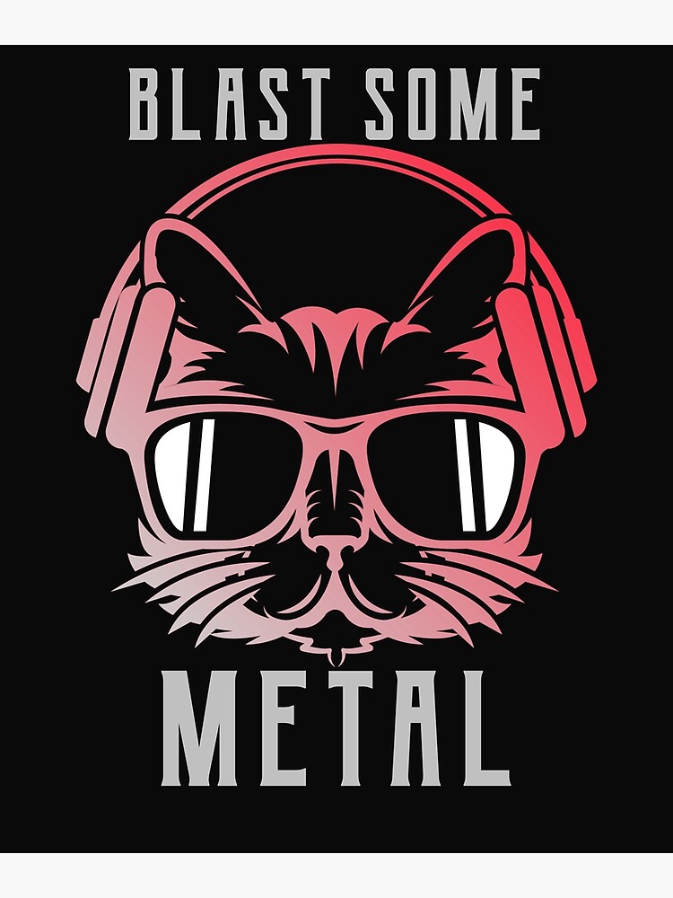 "Heavy Metal Cat" Poster von UnusualMetal | Redbubble