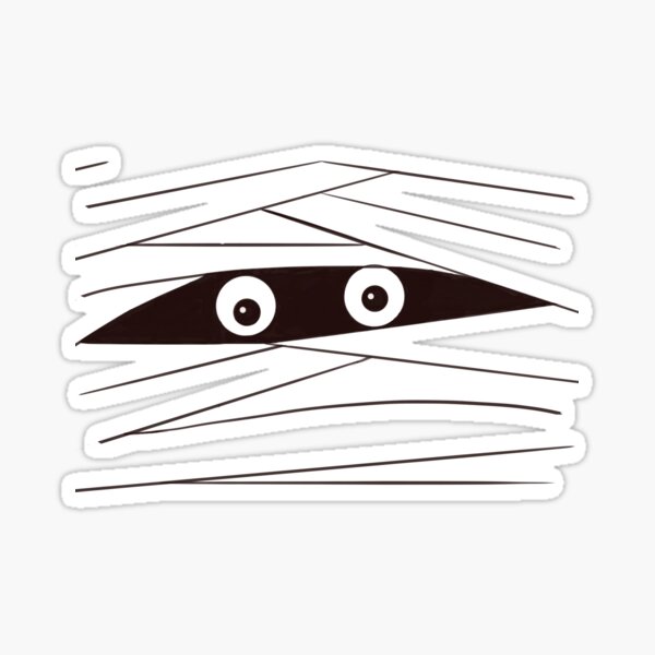 "Halloween mummy face" Sticker for Sale by Venasara | Redbubble