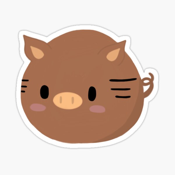 "Chibi Cute Boar" Sticker by FruitsBowlMTy | Redbubble