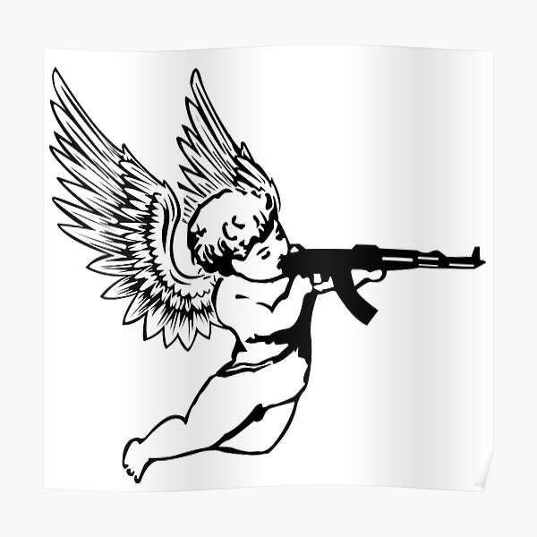 "cupid, angel, guns" Poster for Sale by HASHTAG2020 | Redbubble