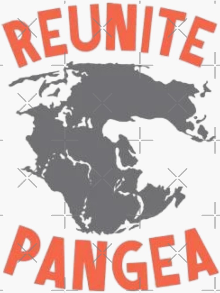 "Reunite Pangea" Sticker for Sale by SimpleXD | Redbubble