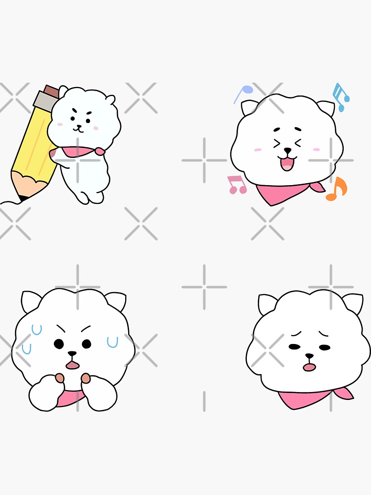 "Bt21 RJ icons" Sticker for Sale by taesteax | Redbubble