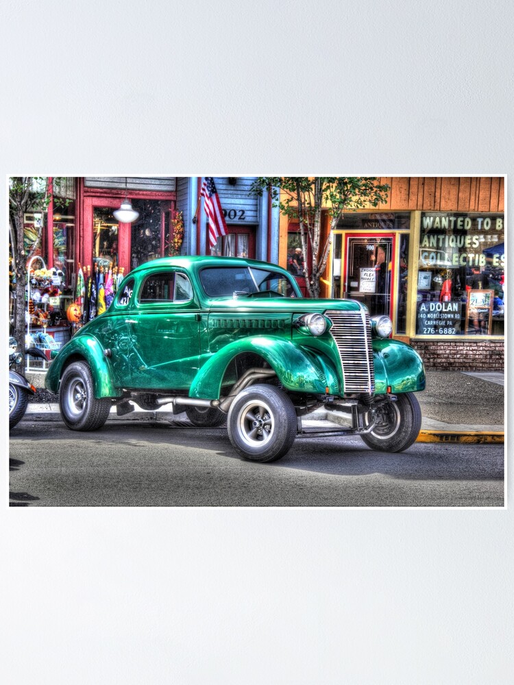 "Old Chevy Gasser" Poster by thatstickerguy | Redbubble