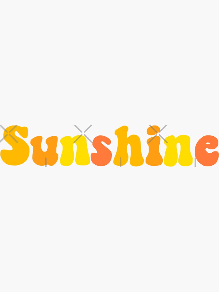 "Sunshine bubble writing" Sticker for Sale by Soph-design | Redbubble