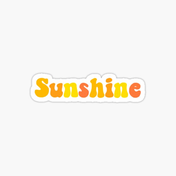 "Sunshine bubble writing" Sticker for Sale by Soph-design | Redbubble