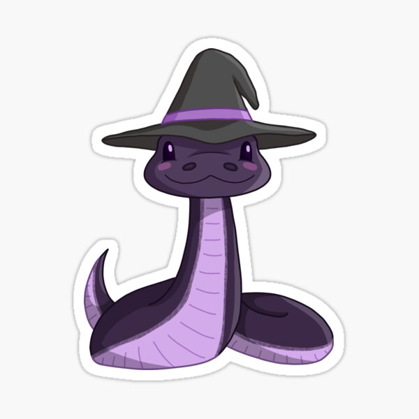 "Snake in a Wizard Hat" Sticker for Sale by TheCastleStudio | Redbubble