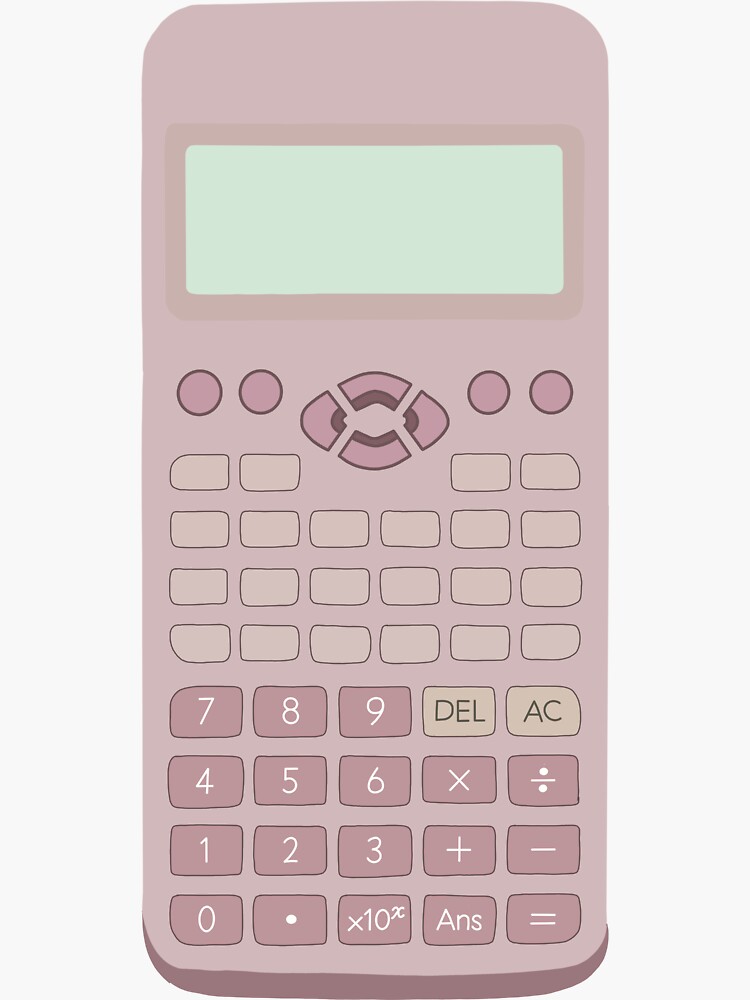 "Aesthetic Trendy Pink Calculator" Sticker for Sale by CaitlinCerys ...