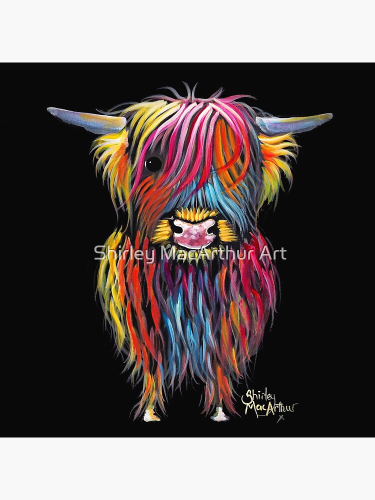 "Scottish Hairy Highland Cow ' BRAVEHEART ' by Shirley MacArthur" Art ...