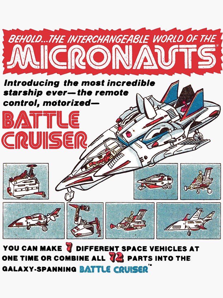 "MICRONAUTS TOY ADVERT" Sticker by ThrowbackAds | Redbubble