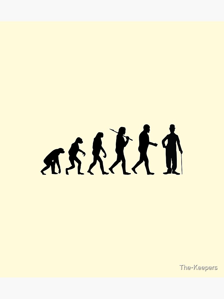 "Funny Evolution of Man: Charlie Chaplin" Poster by The-Keepers | Redbubble