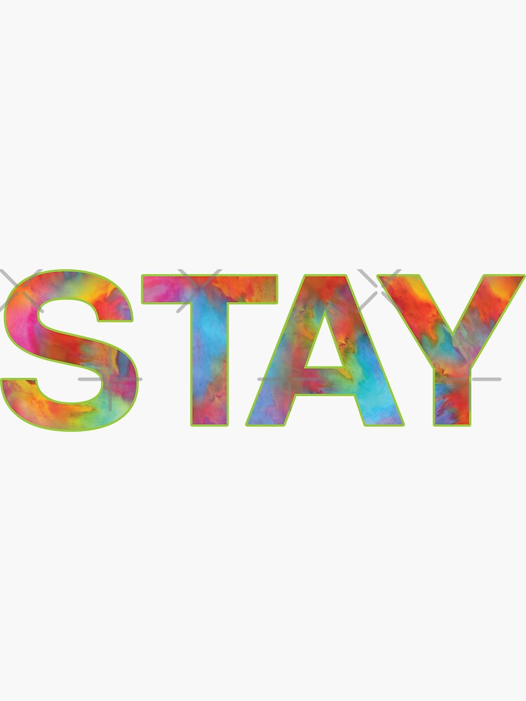 "STRAY KIDS Stay Fandom Text Quote TIE DYE Bright Name Kpop" Sticker by ...