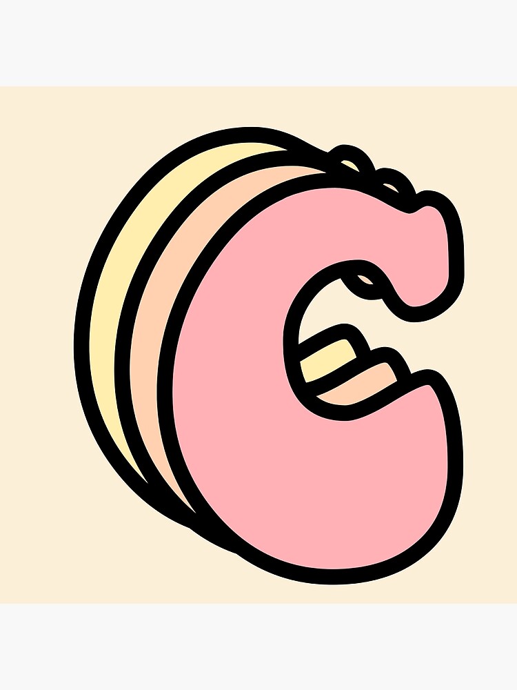 "Pink Aesthetic Groovy C Letter" Poster by CaitlinCerys | Redbubble