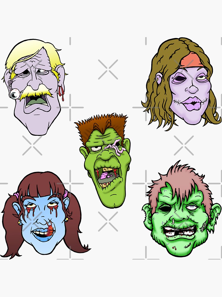 "Zombie Family Sticker Pack" Sticker for Sale by SMilllar | Redbubble