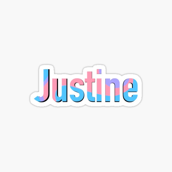 "Justine Name " Sticker by lowepresets | Redbubble
