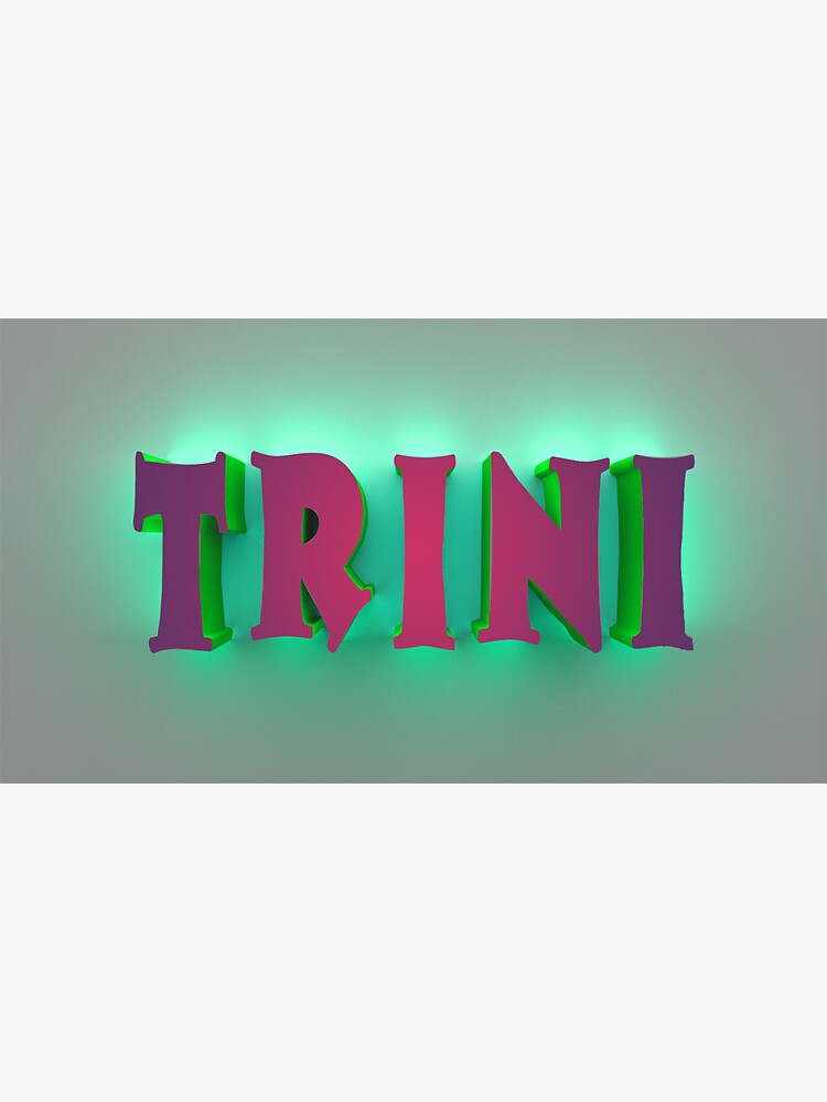 Pegatina «Trini, abreviado de Trinitron. Ilustración de arte de texto ...