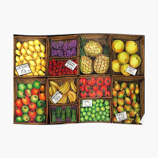"The Market Stall" Poster for Sale by tiffanybudd | Redbubble