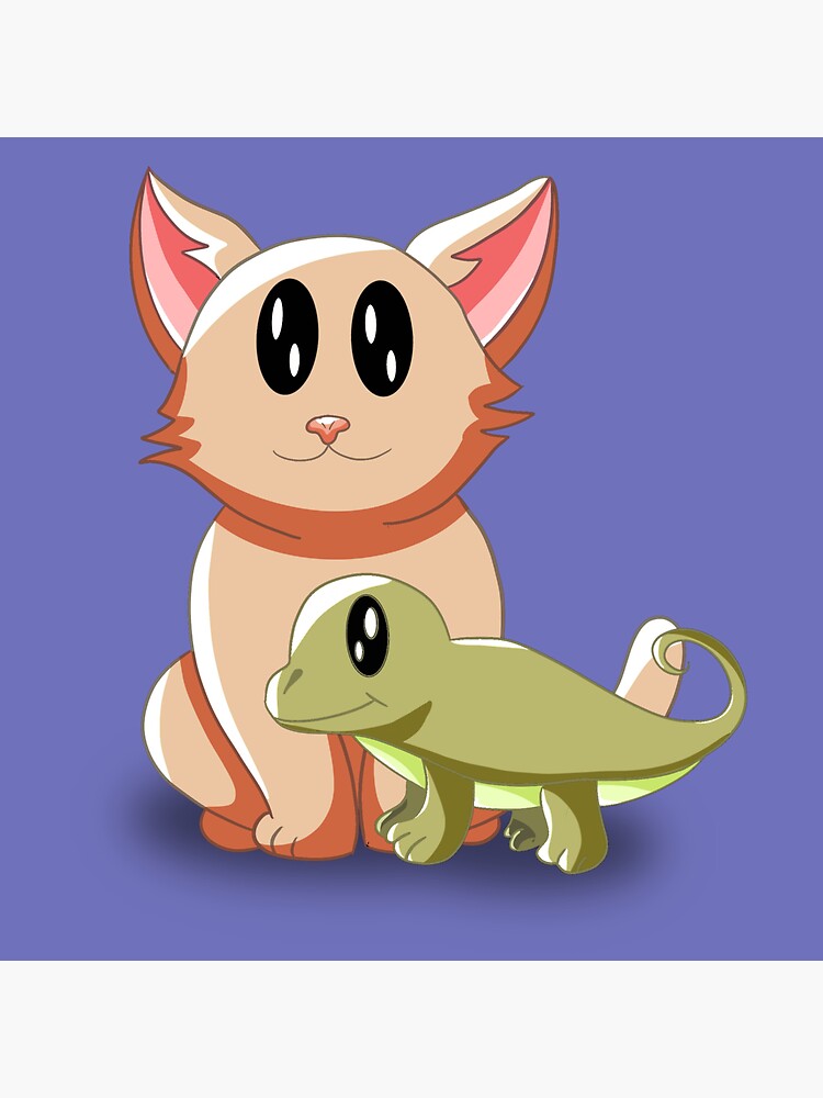 "Custom Cat and Lizard Design" Sticker for Sale by AdriCreate | Redbubble