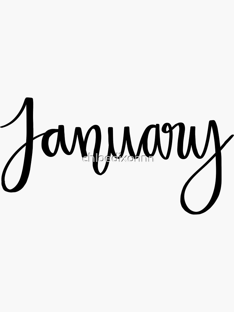 "Bullet Journal Sticker - January" Sticker for Sale by chloedixonnn ...