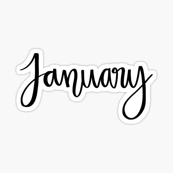 "Bullet Journal Sticker - January" Sticker for Sale by chloedixonnn ...