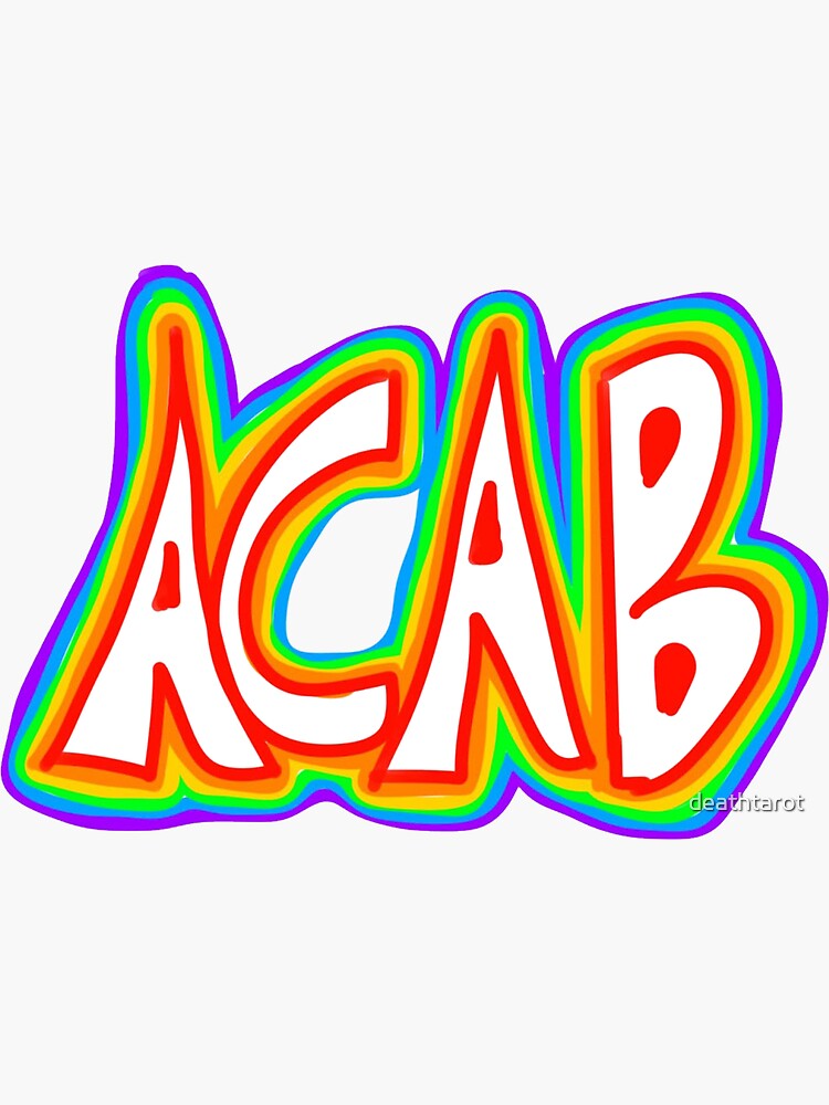 "ACAB" Sticker for Sale by deathtarot | Redbubble