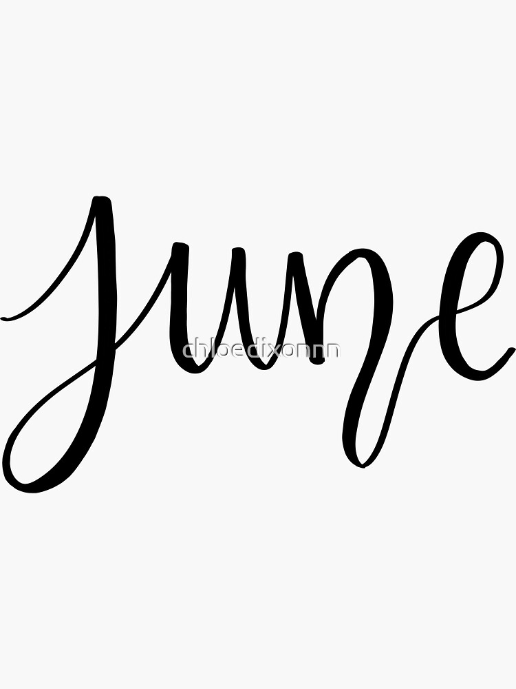 "Bullet Journal Sticker - June" Sticker for Sale by chloedixonnn ...