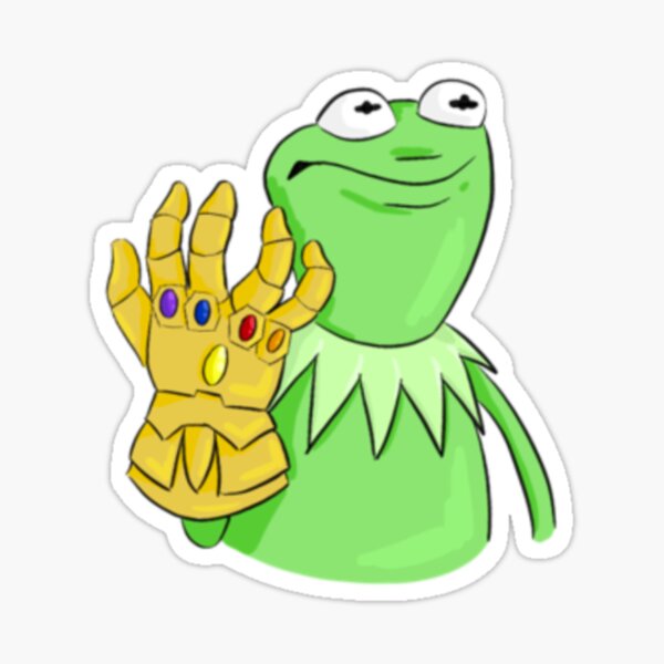 "Kermit mit Gauntlet" Sticker for Sale by echochimera | Redbubble