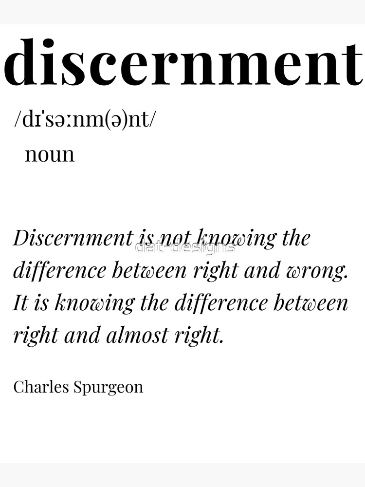 "Discernment definition" Art Print for Sale by dat-designs | Redbubble