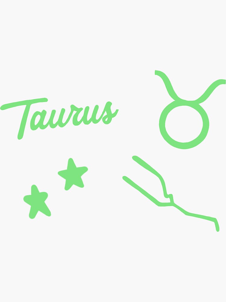 "Zodiac sign Taurus sticker pack" Sticker for Sale by itz-heidi | Redbubble