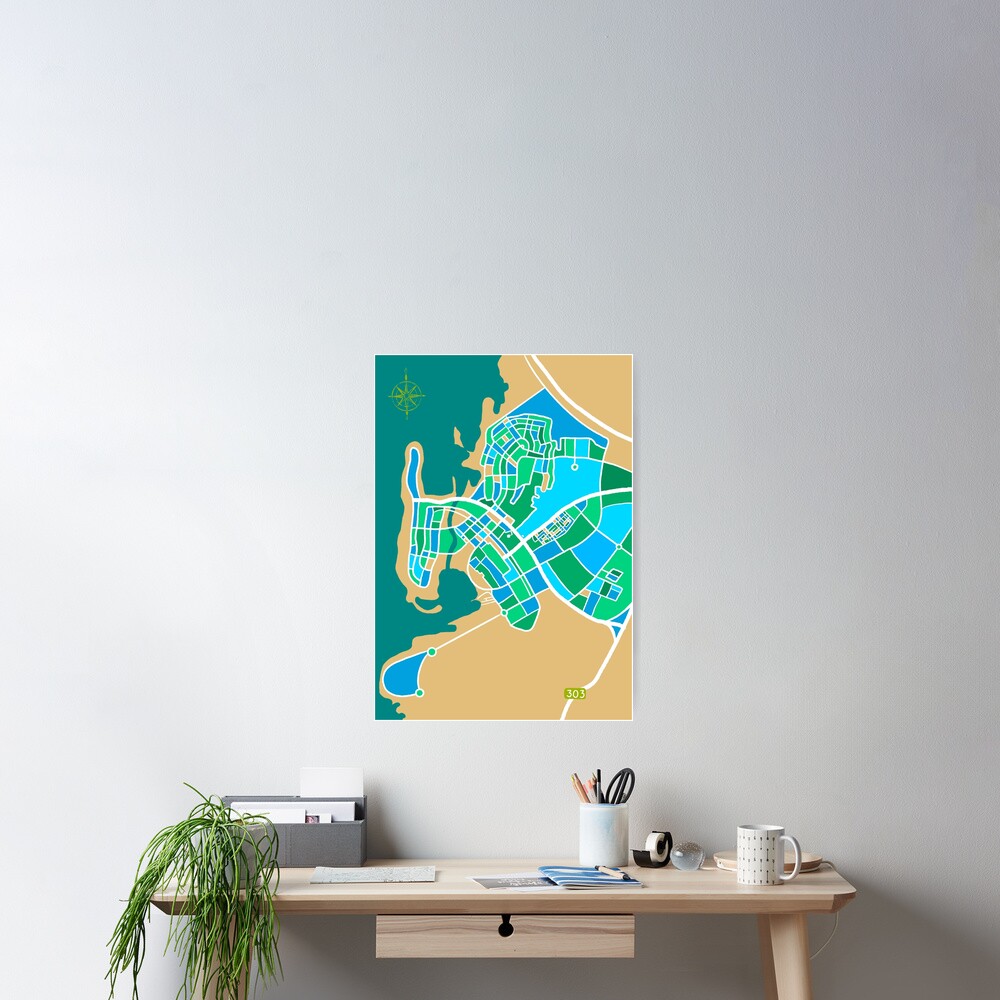 "Artistic map of KAUST, King Abdullah University of Science and ...