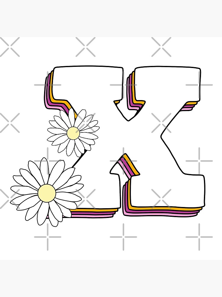 "Groovy X Monogram" Poster for Sale by embrody | Redbubble