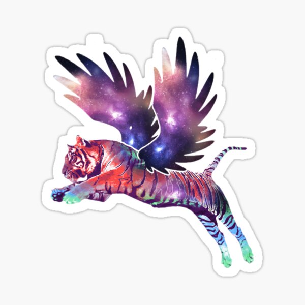 "Neon Hyper Flying Tiger" Sticker for Sale by JiveBoy | Redbubble