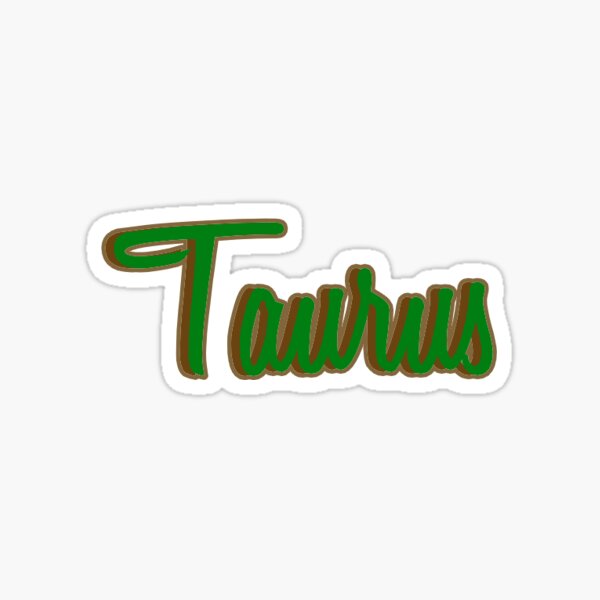 "Taurus Sticker" Sticker for Sale by Dhuffer | Redbubble