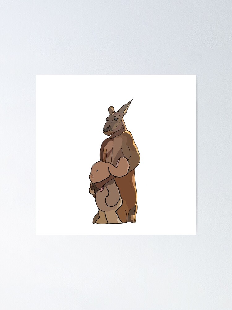 "Roger the Red Kangaroo" Poster for Sale by annamationzz | Redbubble