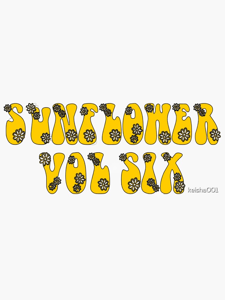 "Sunflower Vol. 6 Harry Styles" Sticker for Sale by keisha001 | Redbubble