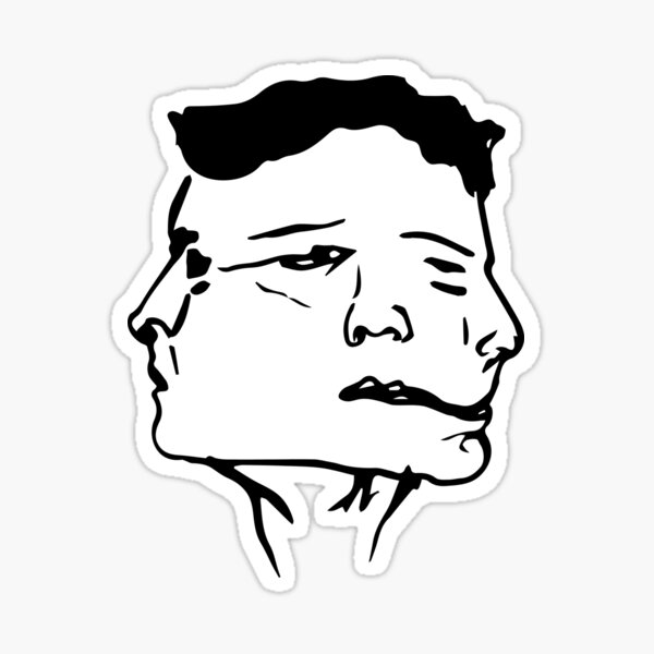 "Munted Face " Sticker for Sale by confusious | Redbubble