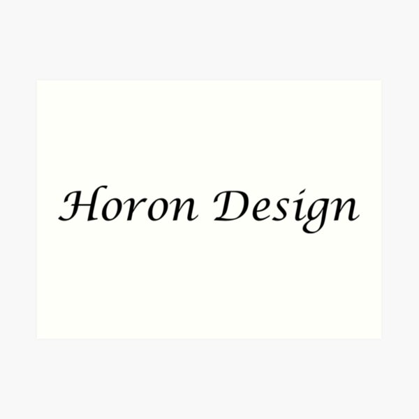 "Horon Design Logo" Art Print for Sale by horondesign | Redbubble