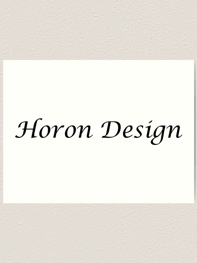 "Horon Design Logo" Art Print for Sale by horondesign | Redbubble