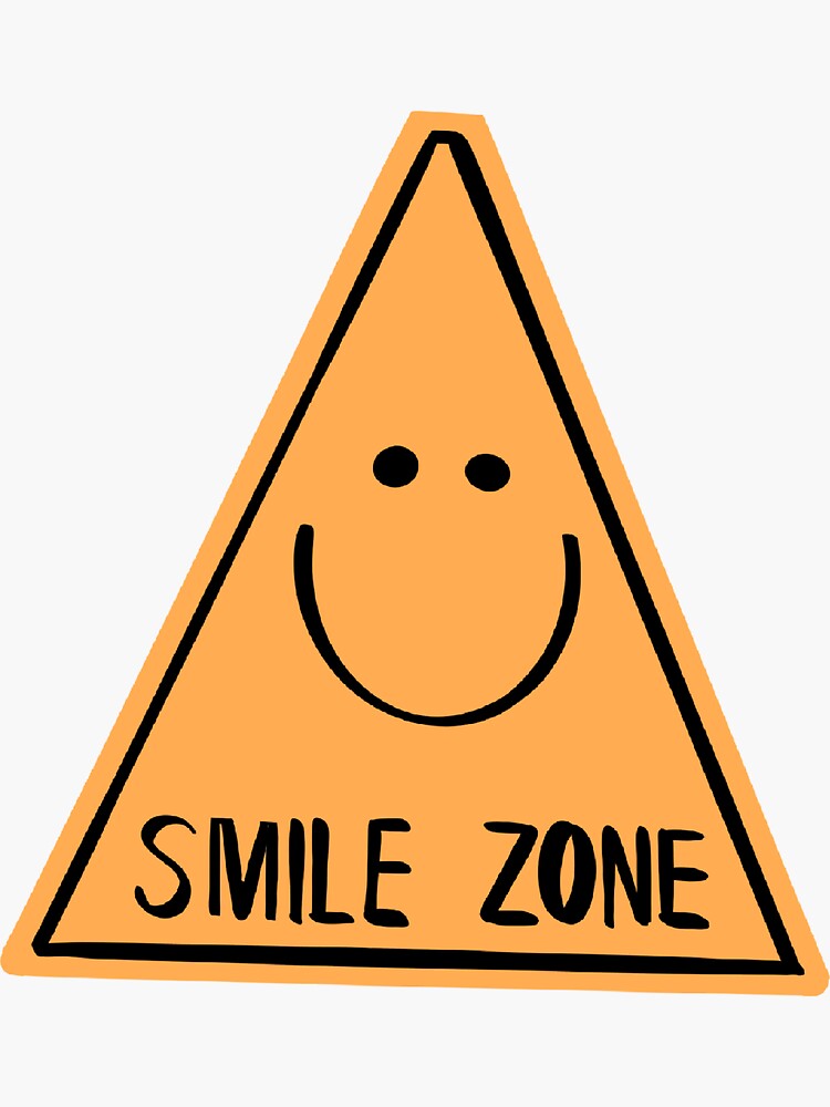 "Smile Zone" Sticker by Project-GA | Redbubble