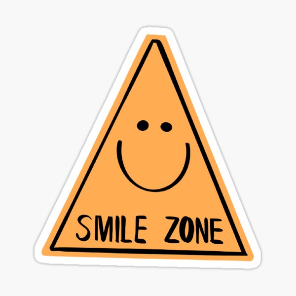 "Smile Zone" Sticker by Project-GA | Redbubble