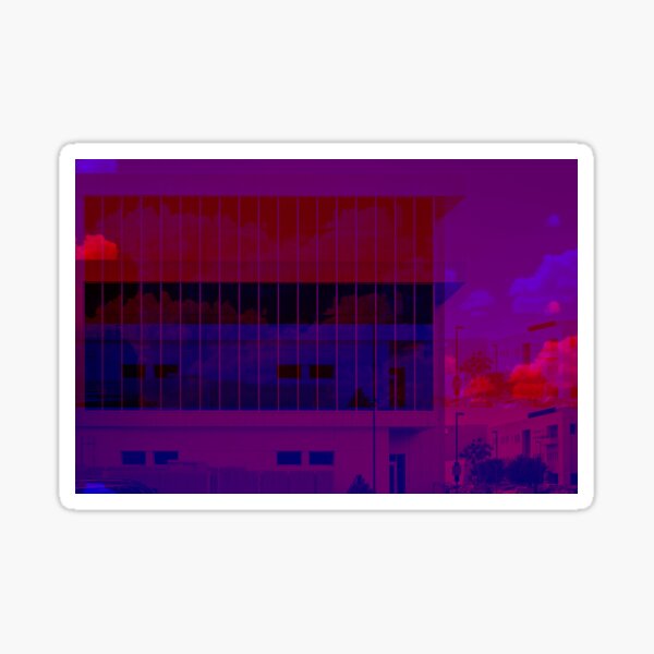 "Building Glitch Art" Sticker for Sale by zmontoya94 | Redbubble